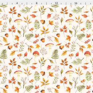 Fall Foliage Fabric by the Yard. Quilting Cotton Organic - Etsy