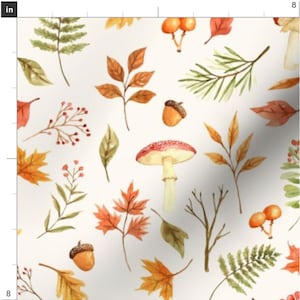 Fall Foliage Fabric by the Yard. Quilting Cotton, Organic Knit, Jersey ...