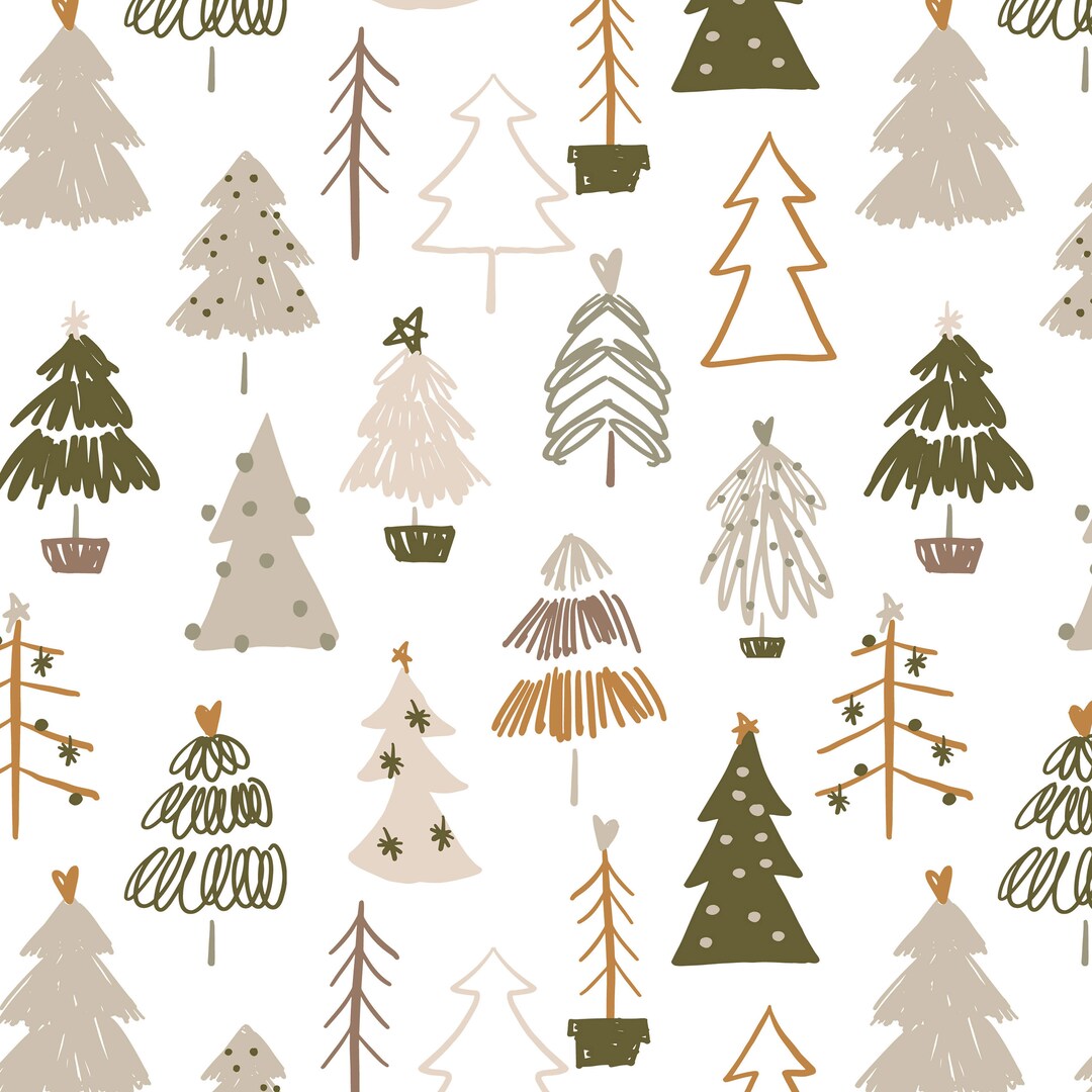 Christmas Tree Farm Fabric by the Yard. Quilting Cotton, Knit, Jersey ...
