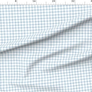 Light Blue Buffalo Check Plaid Fabric by the Yard. Quilting Cotton ...