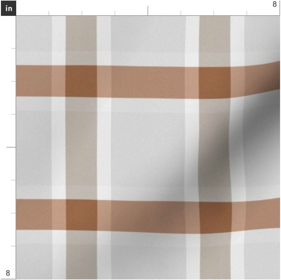 Neutral Plaid Fabric by the Yard. Quilting Cotton, Poplin, Organic Knit ...