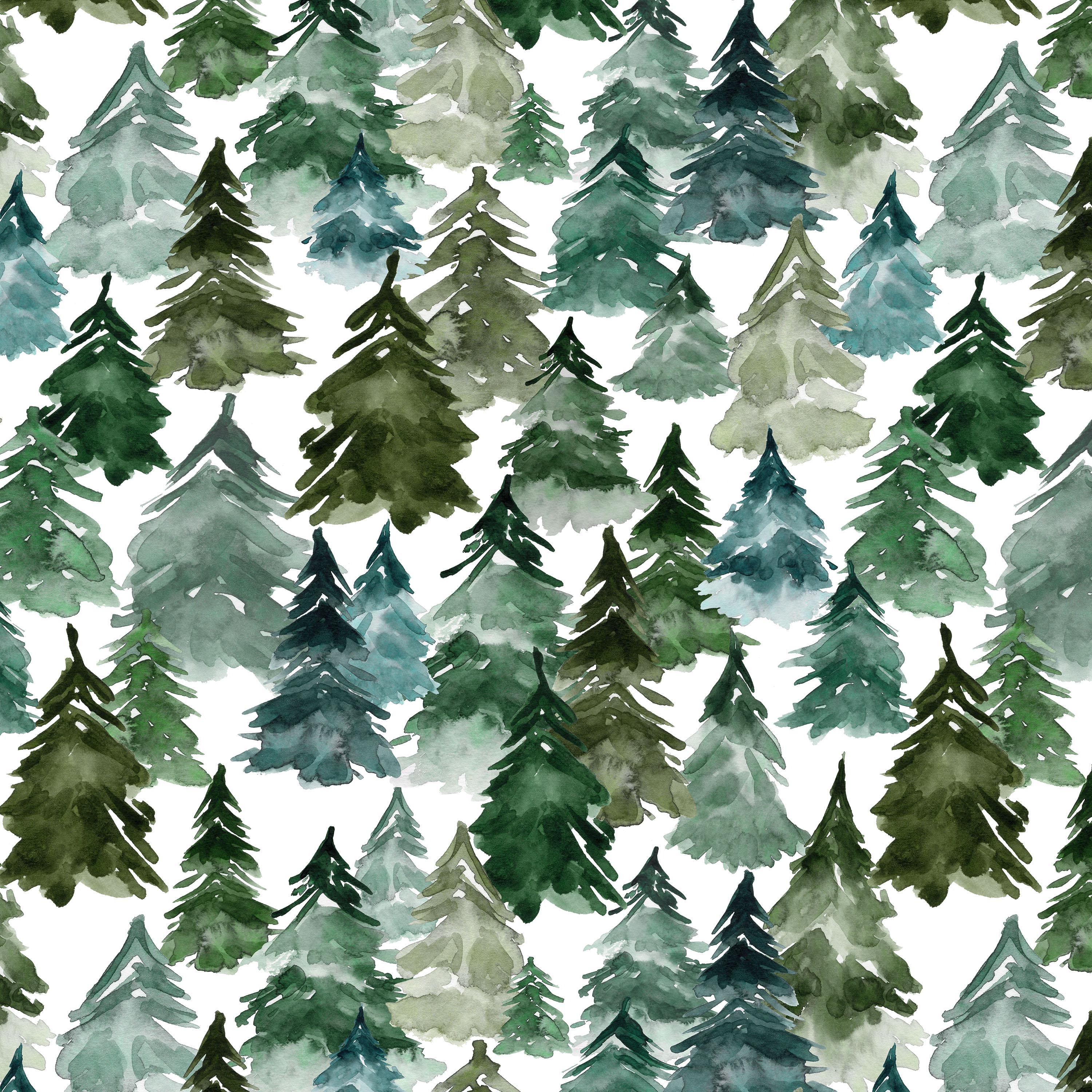 Woodland Tree Fabric by the Yard. Quilting Cotton, Organic Knit, Minky ...