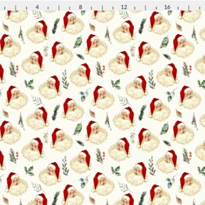Vintage Santa Fabric Christmas Fabric by the Yard Retro - Etsy