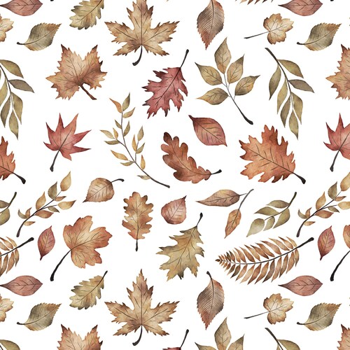 Fall Foliage Fabric by the Yard. Quilting Cotton Organic - Etsy