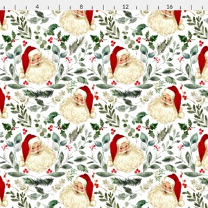 Retro Santa Fabric Christmas Fabric by the Yard Vintage - Etsy