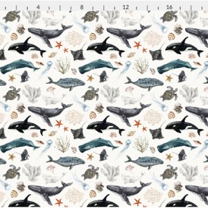 Deep Blue Sea Fabric by the Yard. Quilting Cotton Poplin - Etsy