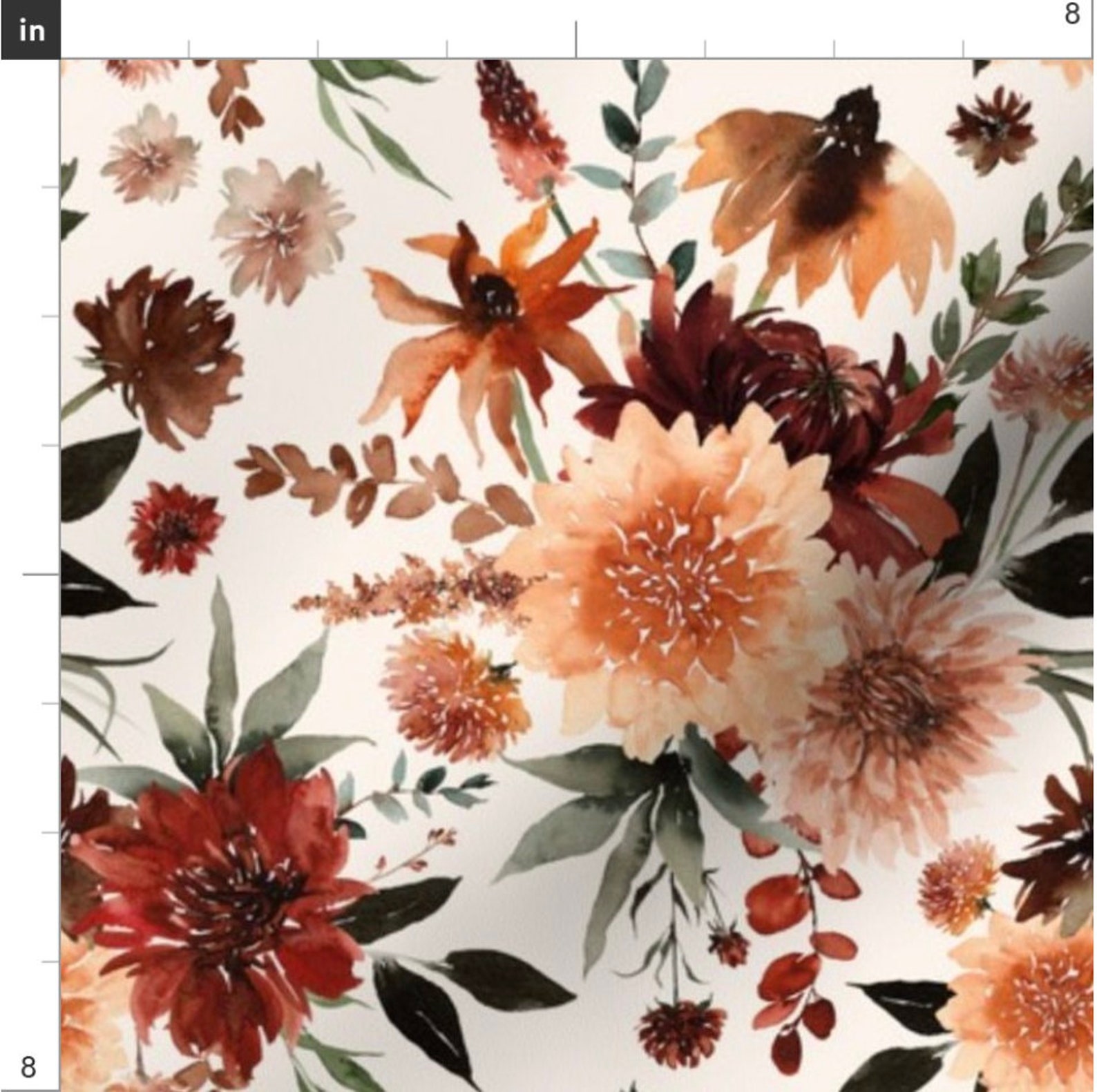 Wilder Fall Floral Fabric by the Yard. Autumn, Botanical, Nature ...
