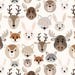 Woodland Fabric, Woodland Creatures Animals, Deer, Bear, Nursery Fabric ...