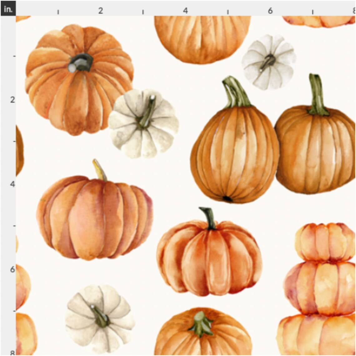 Rustic Fall Pumpkins Fabric by the Yard in Quilting Cotton - Etsy
