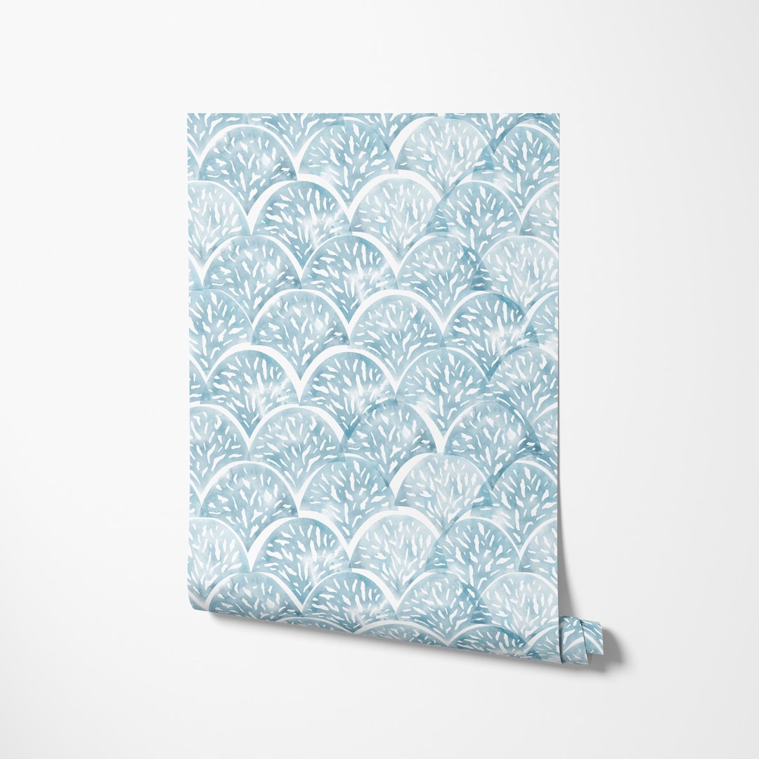 Seabrook Wallpaper, Coastal Scallop Sea Shells and Coral, Beach, Modern ...