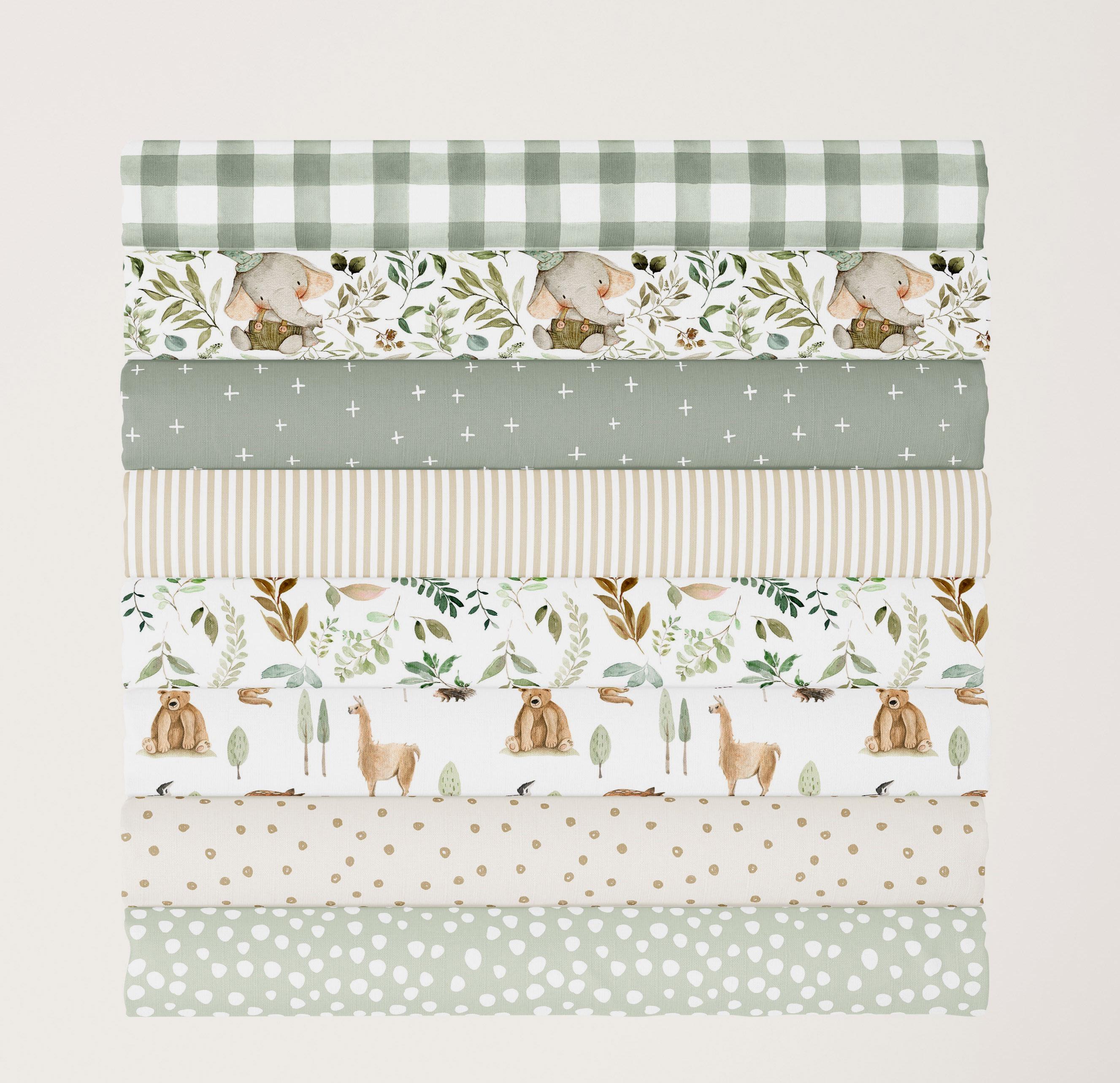 Gender Neutral Fabric Cotton Fat Quarters - 21"w X 18"l. Quilt Cotton ...