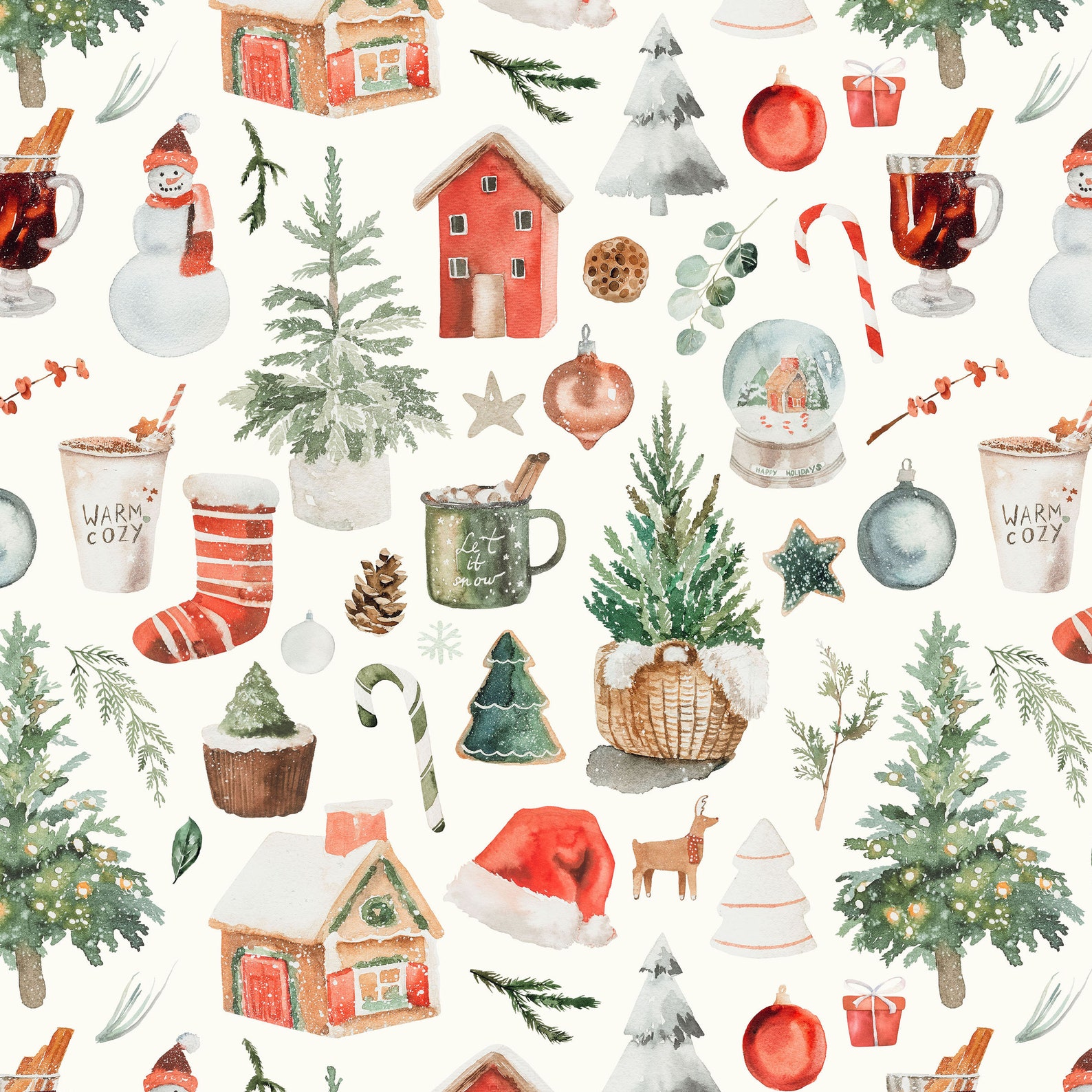 Noel Christmas Fabric by the Yard. Quilting Cotton, Organic Knit ...