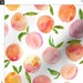Peach Fabric - Summer Fruit Peaches - Quilting Cotton, Poplin, Organic ...