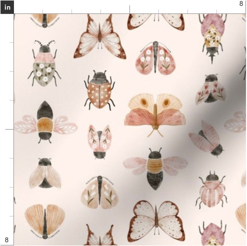 Love Bugs Fabric by the Yard. Quilting Cotton, Sateen, Poplin, Minky ...