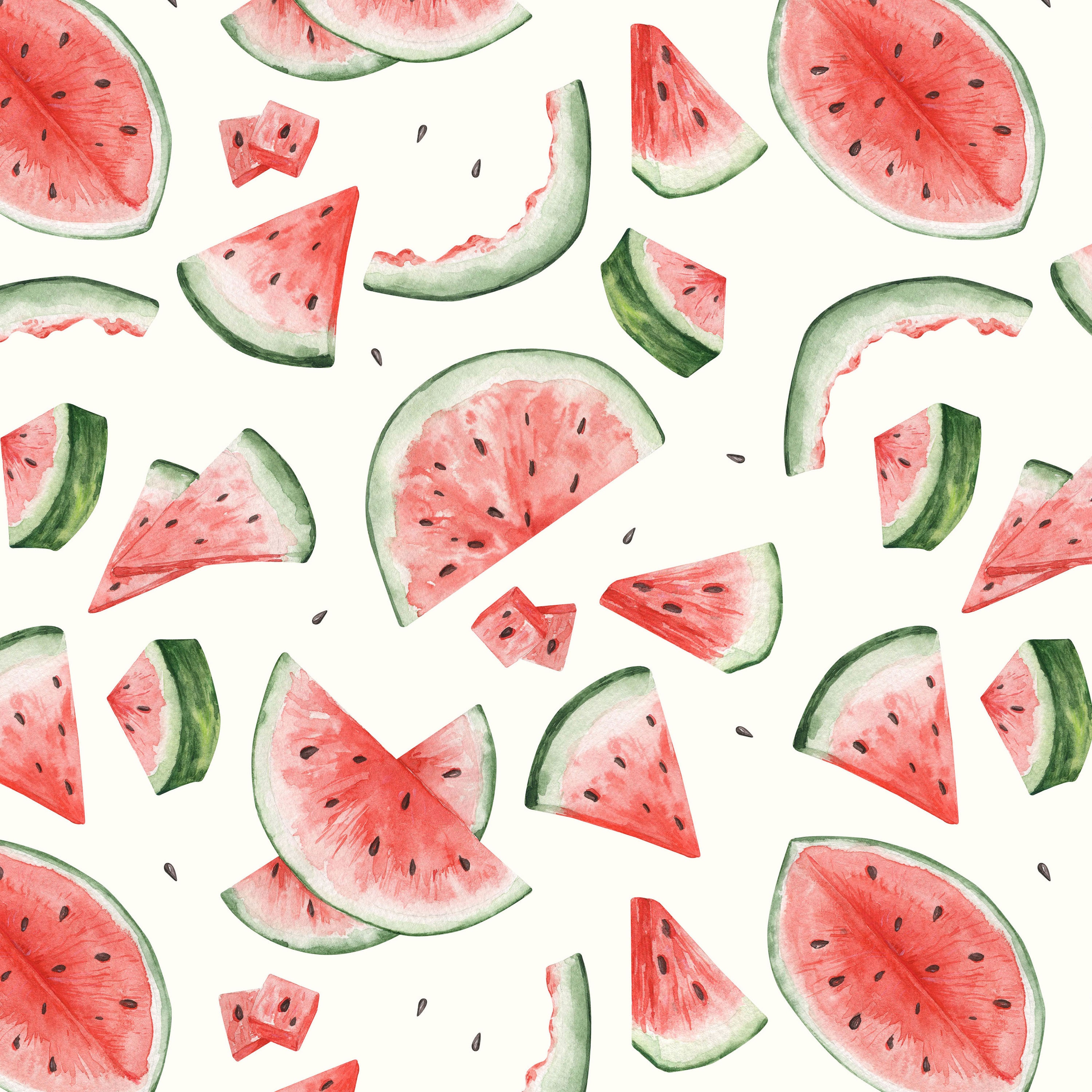 Watermelon Seeds Cotton fabric fat quarter Dyeing & Batik Visual Arts ...