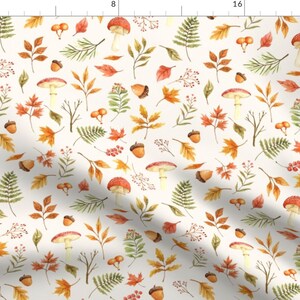 Fall Foliage Fabric by the Yard. Quilting Cotton, Organic Knit, Jersey ...