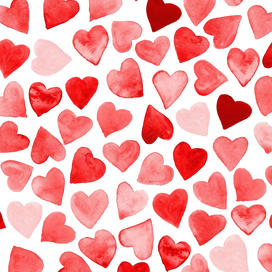 Red Hearts Fabric by the Yard. Quilting Cotton Organic Knit - Etsy