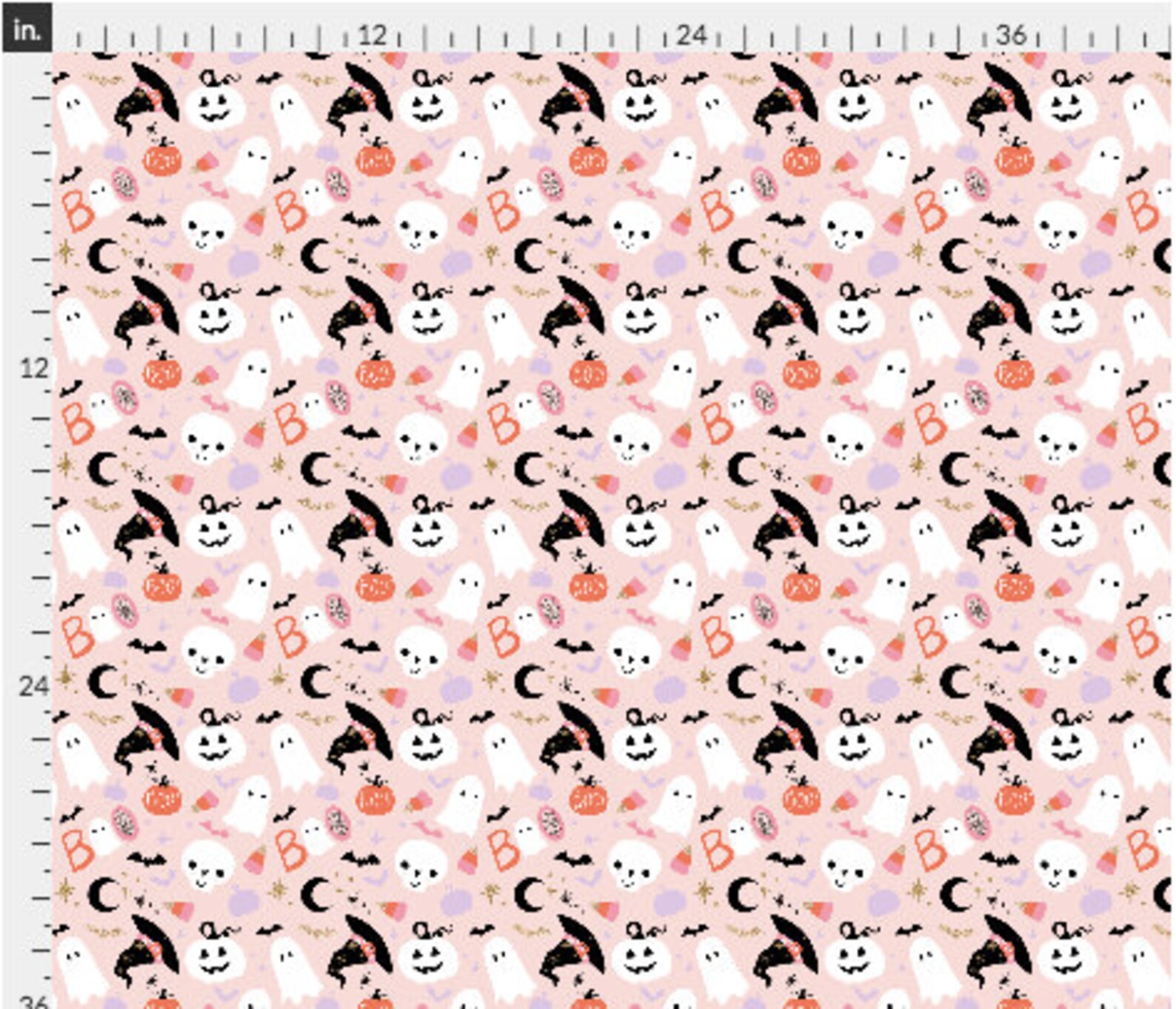 Spooky Cute Halloween Fabric by the Yard. Pumpkins Autumn - Etsy