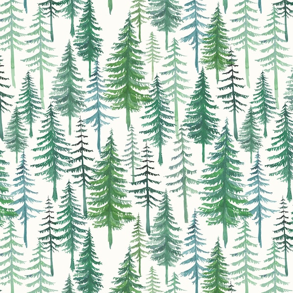 Evergreen Forest Fabric - Etsy