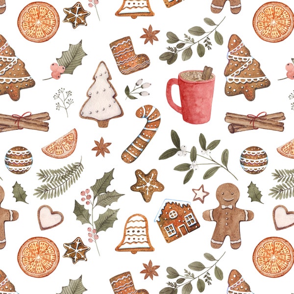 Gingerbread Fabric - Etsy