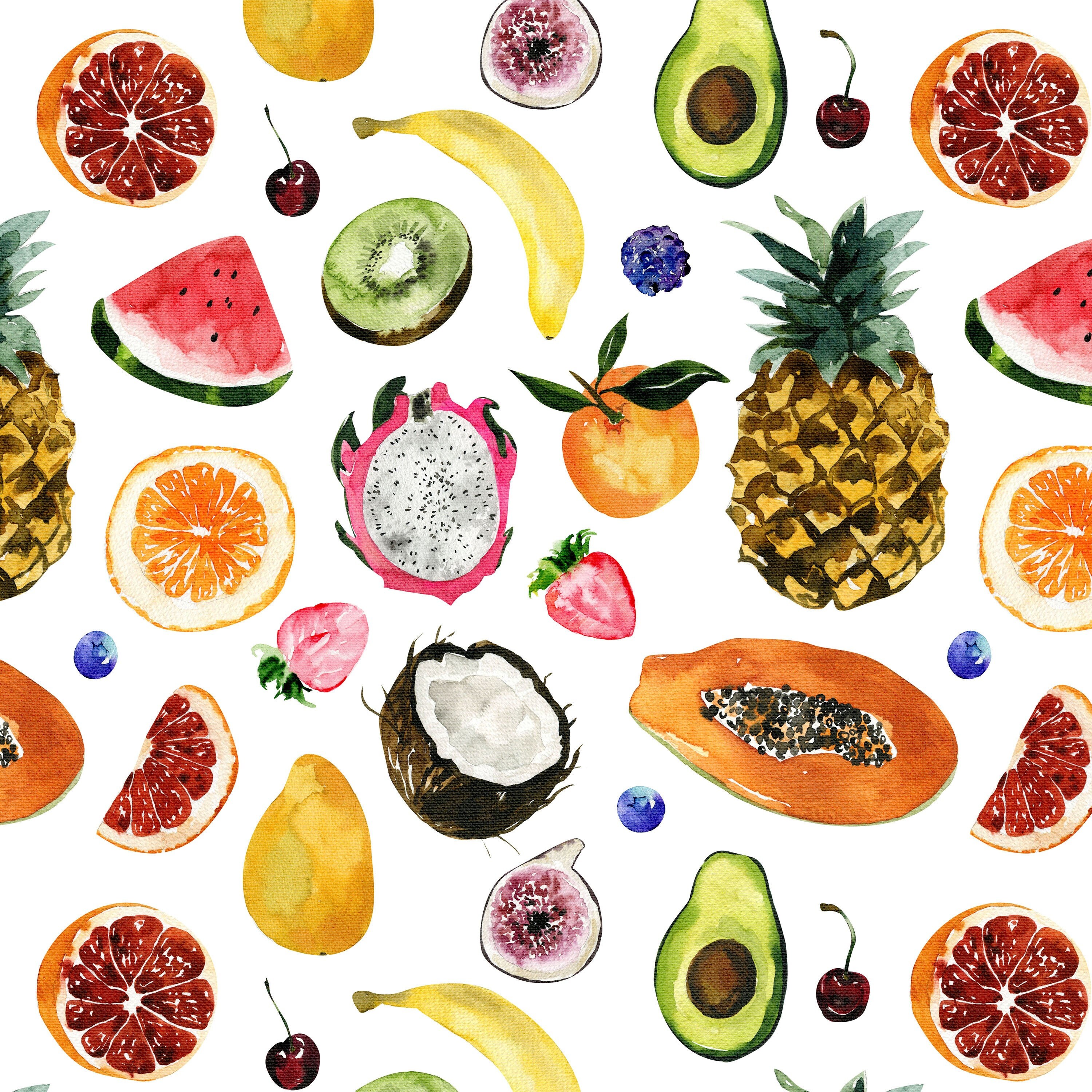 Fruit Fabric by the Yard. Quilting Cotton Knit Jersey or | Etsy