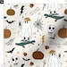 Halloween Ghosts Fabric by the Yard. Quilt Cotton Poplin - Etsy