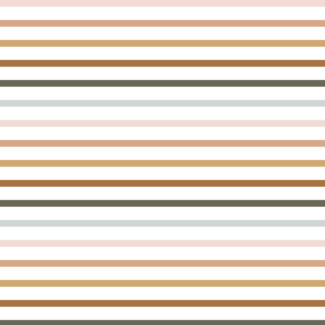 Boho Stripes Fabric - Pastel Striped Fabric, Blush, Light Blue, Gold ...