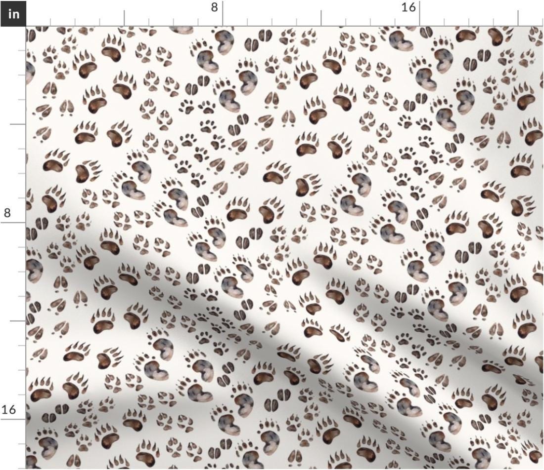 Animal Tracks Fabric by the Yard. Quilting Cotton, Organic Knit, Minky ...