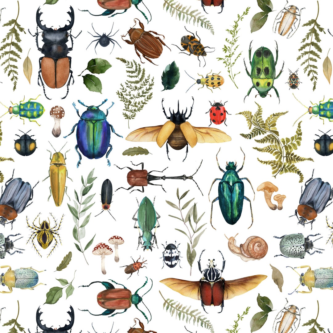Bugs and Insect Fabric - Quilting Cotton, Organic Knit, Jersey, Minky ...