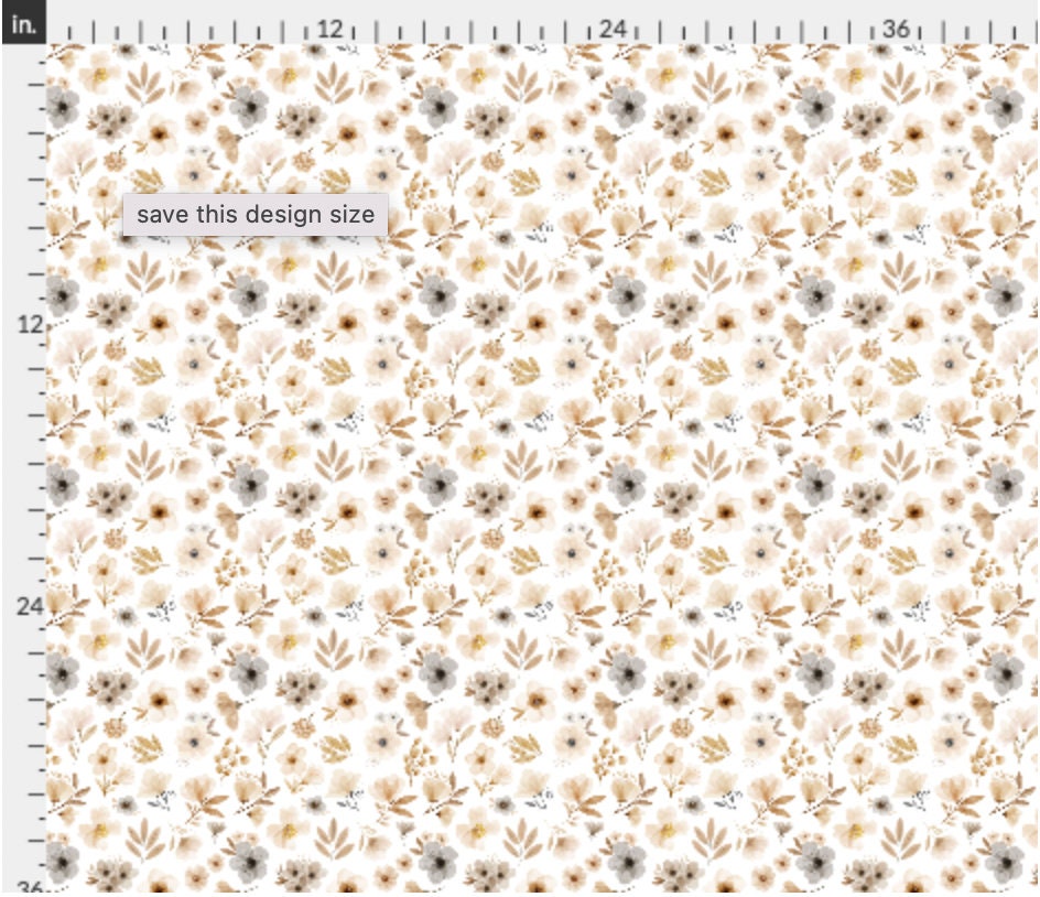 Neutral Florals Fabric by the Yard. Quilting Cotton Organic - Etsy