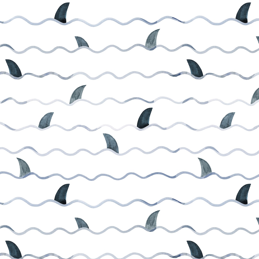 Shark Fin Fabric by the Yard. Summer Boy, Gender Neutral, Sharks, Jaws ...