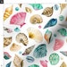 Coastal Sea Shells Fabric - Quilting Cotton, Sateen, Poplin, Organic ...
