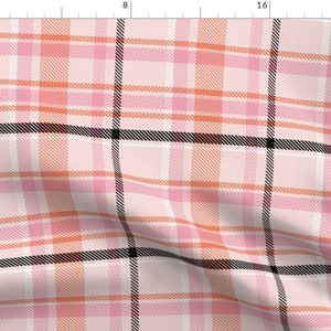 Spooky Cute Halloween Plaid Fabric by the Yard. Quilt Cotton, Organic ...