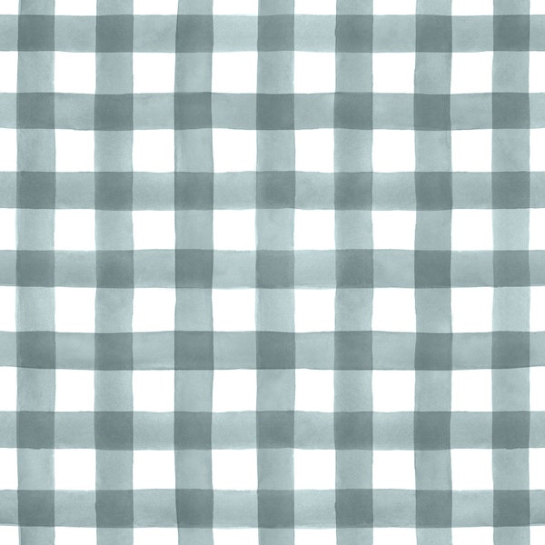Blue Buffalo Plaid Fabric - Etsy