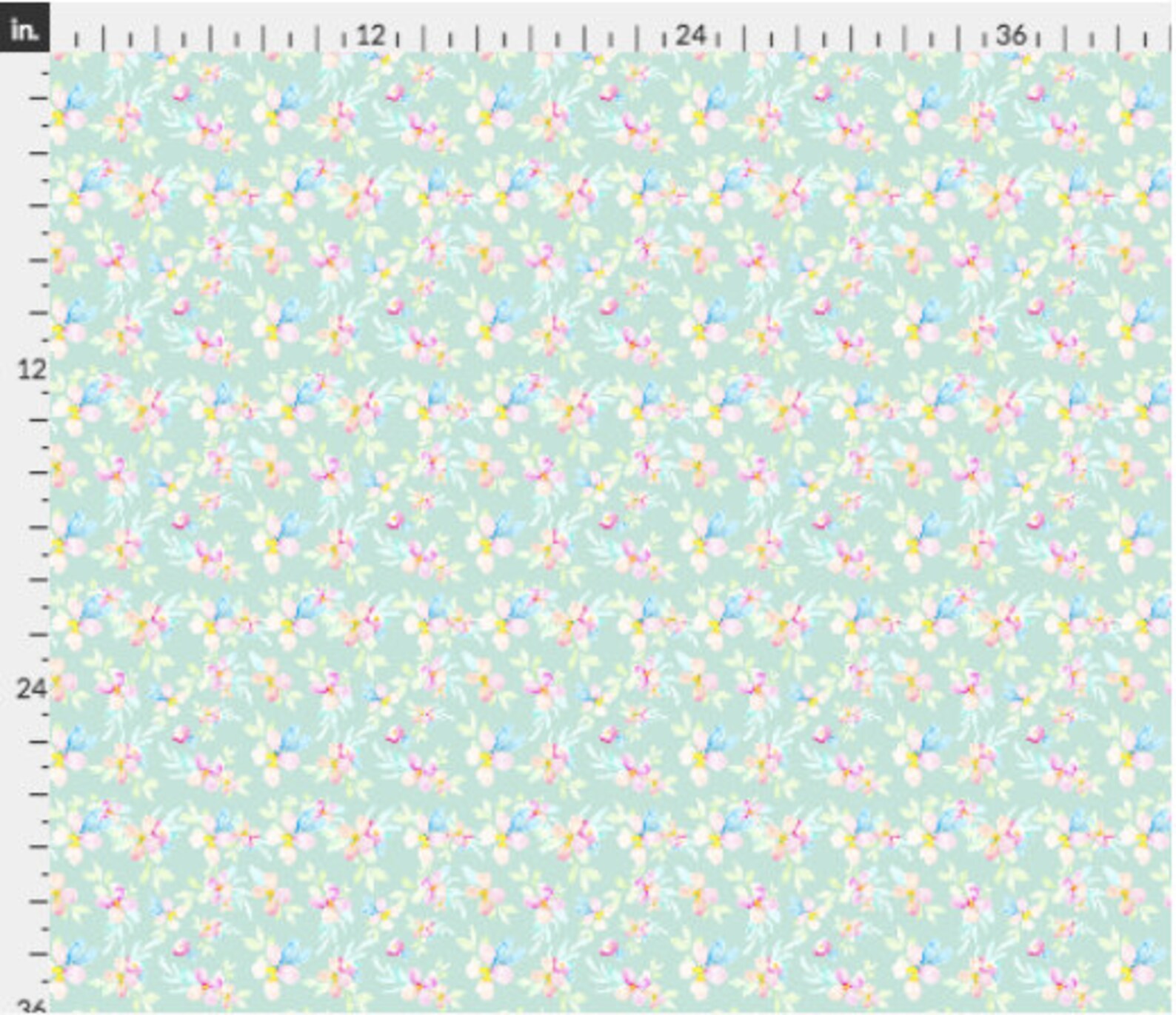 Beachy Floral Fabric by the Yard. Quilting Cotton Organic - Etsy