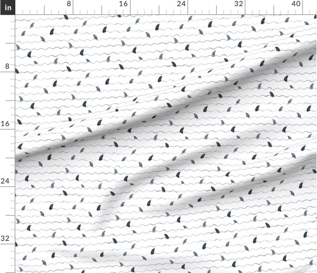 Shark Fin Fabric by the Yard. Summer Boy, Gender Neutral, Sharks, Jaws ...