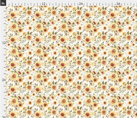 Sunflower Floral Fabric by the Yard. Quilting Cotton Knit | Etsy