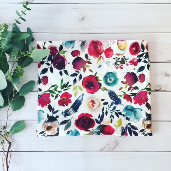 Floral Fabric by the Yard. Quilting Cotton Organic Knit | Etsy