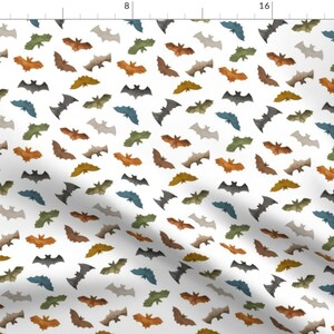 Halloween Bat Fabric by the Yard in Cotton, Poplin, Organic Knit ...
