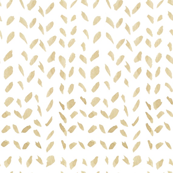 Art Deco Fabric Herringbone Linen Fabric Gold Herringbone Fabric ...