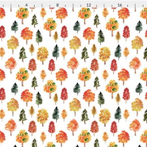Fall Trees Fabric by the Yard. Quilting Cotton Organic Knit - Etsy
