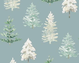 Green Forest Fabric Forest for the Trees by - Etsy