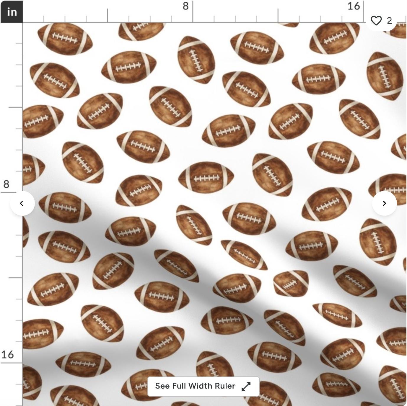 Football Fabric by the Yard. Quilting Cotton, Poplin, Organic Knit ...