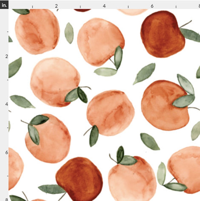 Apple Fabric by the Yard. Quilting Cotton Poplin Organic | Etsy
