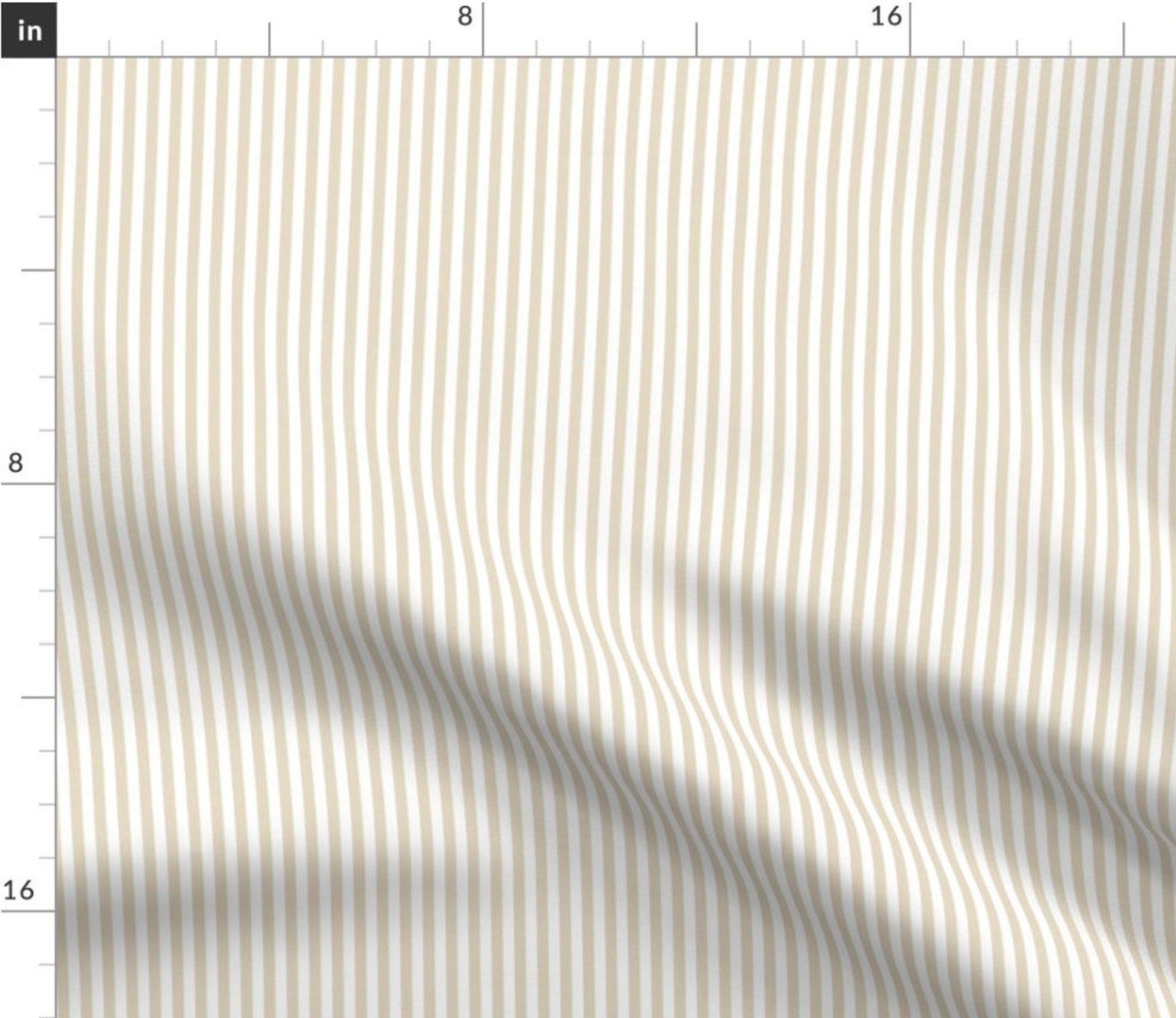 Tan and White Stripes Fabric by the Yard - Quilting Cotton, Poplin ...