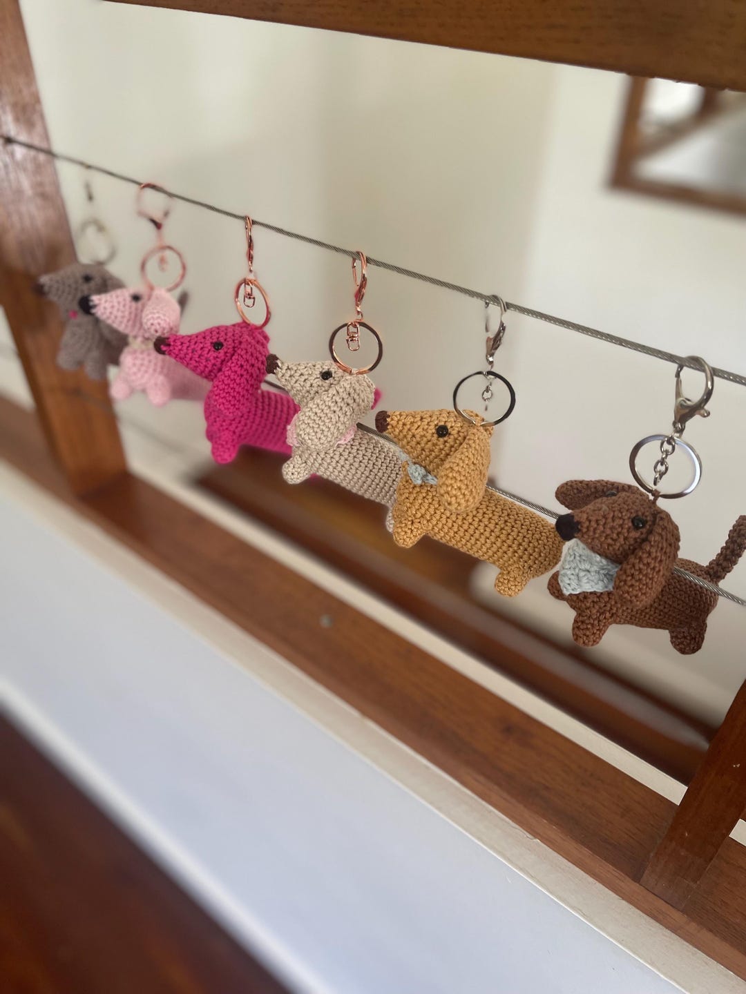 Dachshund Key Chain, Sausage Dog, Handbag Charm, Doxie, Weiner Dog, Bag ...