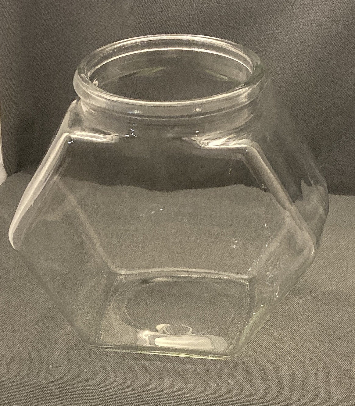 Vintage Classic GLASS Hexagon Fish Bowl Fishbowl Clear Beautiful ...
