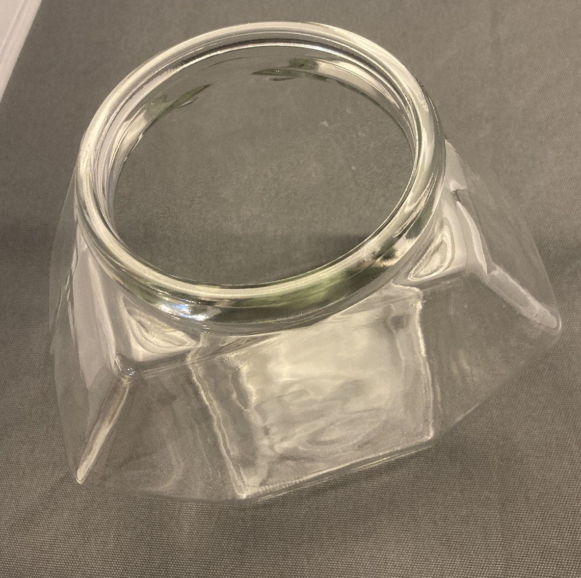 Vintage Classic GLASS Hexagon Fish Bowl Fishbowl Clear | Etsy