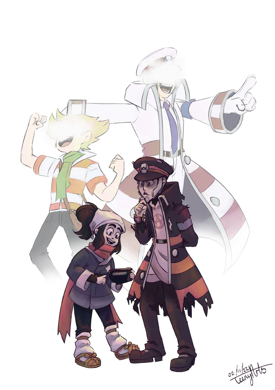 Pokemon Legends of Arceus: Ingo and Akari Print - Etsy