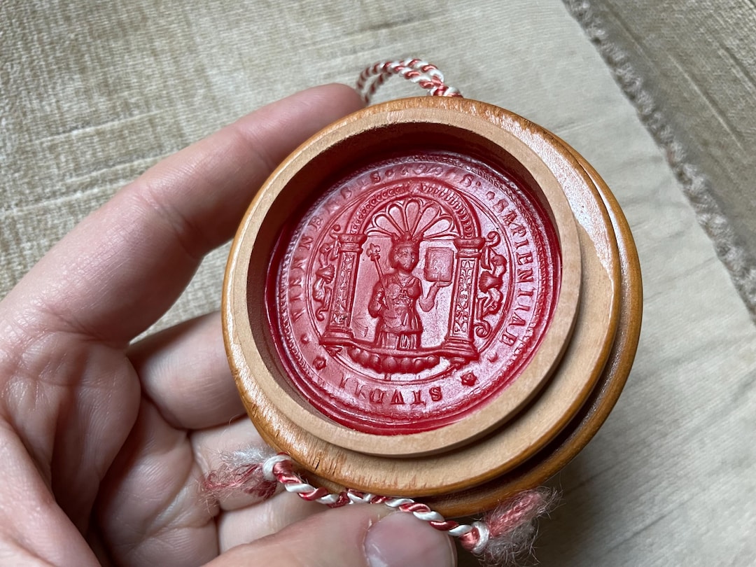 Old Wooden Seal Capsule With the Seal of the University of Vienna. - Etsy